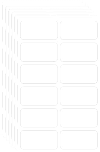BlackDreams® White Color Blank Plain Rectangular Self Adhesive Paper ...