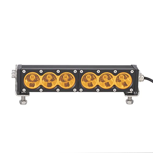 Snapklik.com : Super Bright Off-Road LED Light Bar 10 Single Row, Amber ...