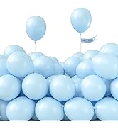 Amazon.com: PartyWoo Metallic Light Blue Balloons, 130 pcs Light Blue ...