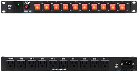 Amazon.com: ThePoEstore 1U PDU Network Rackmount with Surge Protector ...