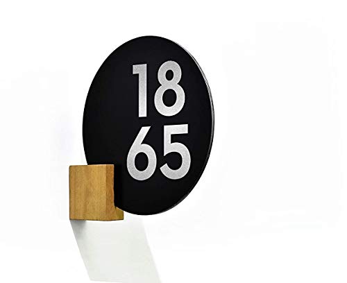 Amazon.com: Modern Projecting Sign Round - Black Aluminum (ACP) and ...