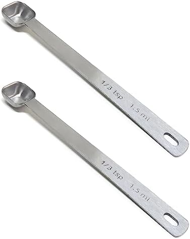 Amazon.com: 1.5 Gram White Classic Plastic Measuring Spoons Small ...