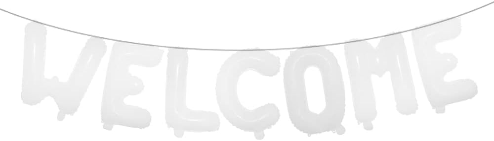 Amazon.com: 16 inch Multicolor Welcome Balloon Banner Balloons Foil ...