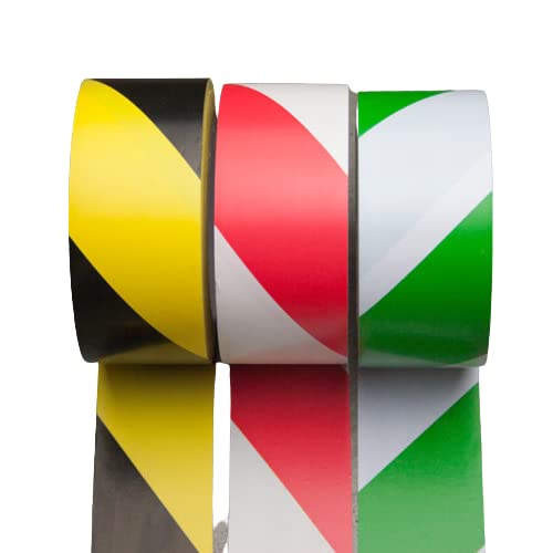 Bellveen® New Zebra/Hazard Floor Marking Tape | 2 inch X 25 Meters ...