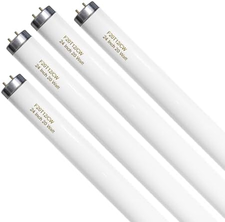 F20T12/CW 20 Watt Light Bulb Cool White, 24 Inch T12 Fluorescent Tube 20W Compatible with ...