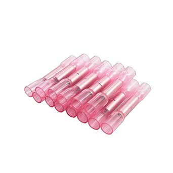 50pcs Duraseal Heat Shrink Butt Connectors 22-18AWG - Waterproof Crimp Splice Terminals for ...