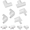 D-Line 30x15mm Cable Trunking Accessory Pack, Clip-Over Design - 2x ...