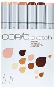 Amazon.com: Skin Tones 1 Copic Sketch Marker Set