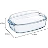 Pyrex 4937387 Essentials Glass rectangular Casserole high resistance 4 ...