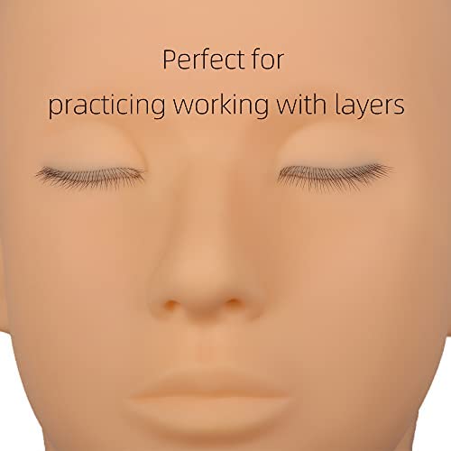 Amazon.com: Practice Lash Mannequin Head Flat Head Doll Head Manakin ...