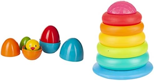 Buy Giggles Funskool Plastic Eggs Nesting Toy with A Chick,Helps to Match,Nest and Discover,12 ...