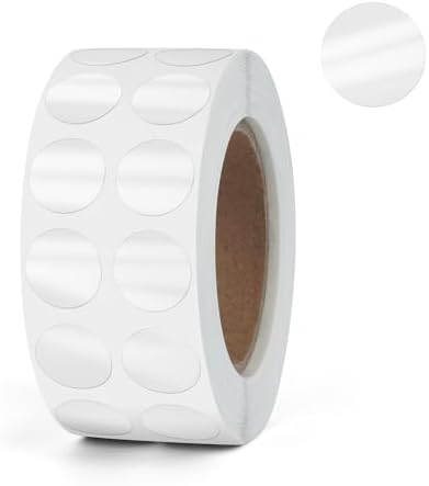 Clear Round Label 0.5 Inch Circle Sticker Self-Adhesive Transparent Dot ...