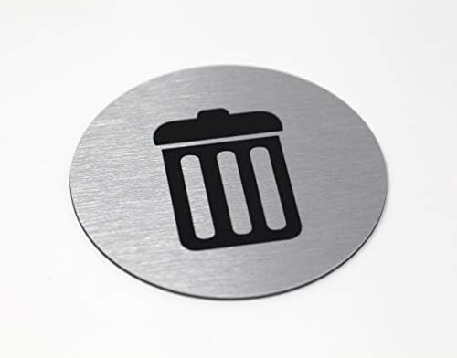 Amazon.com: Metal Trash Signs | 3" Garbage Bin Marker | Metal Sign for ...