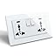 BSEED Double Switched Universal Wall Socket with USB C & USB A - 3 Pack ...