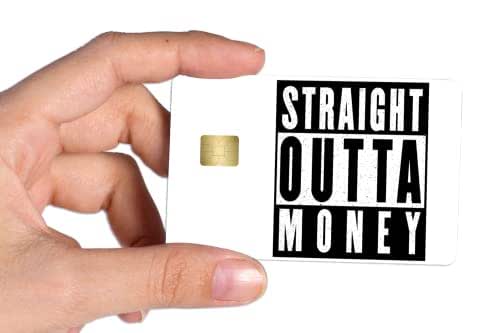Amazon.com: Straight Outta Money Funny Meme Glossy Debit|Credit Card ...