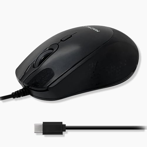 Amazon.com: Macally USB C Mouse for Mac - Sculpted for Comfort - Wired ...