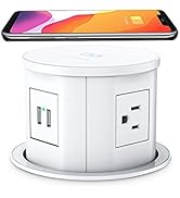 ANNQUAN Pop Up Countertop Outlet with PD20W USB C Fast Charging,15W ...