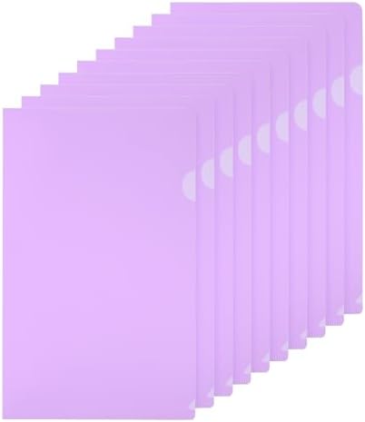 Amazon.com : PATIKIL L Type Folders 50 Pack A4 Plastic File Project ...