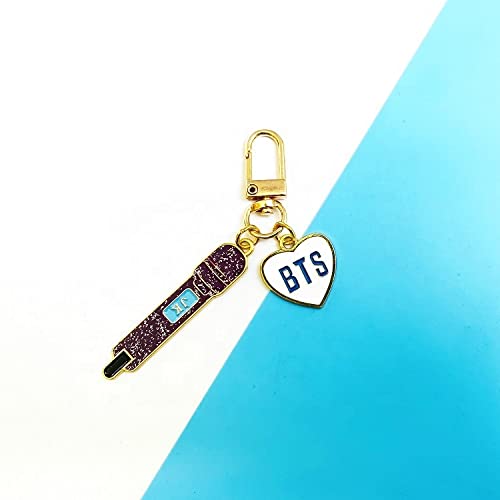 Buy BTS Members Metal Mic Keychain BTS Logo BTS Army Key holder K-pop ...