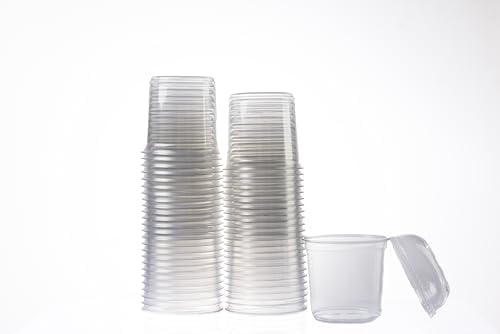 Amazon.com: Setfox 50 Packs of Clear Disposable Plastic Cups with Round ...