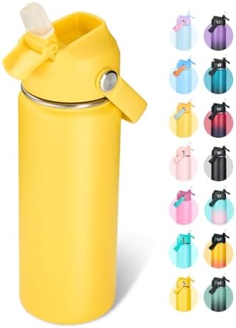 Amazon.com: Fijinhom 18oz Insulated Stainless Steel Water Bottle, Wide ...