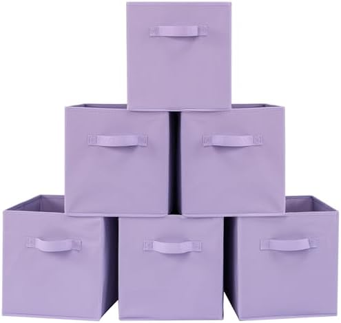 Amazon.com - Stero Fabric Storage Bins 6 Pack Fun Colored Durable ...