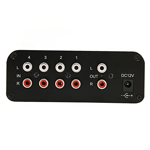 Goshyda 4 Way RCA Switcher, Multifunctional 4 in 4 Out Composite RCA ...