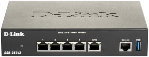 D-Link Unified Services VPN Router, 4 Port Gigabit Dual WAN Ethernet ...