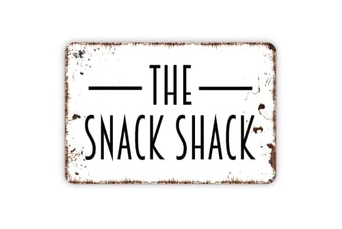 Amazon.com: 8" x 12" The Snack Shack Metal Sign In Distressed White ...