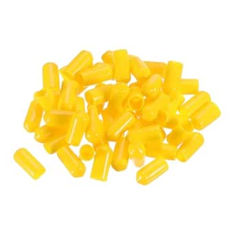uxcell 50pcs Rubber End Caps 7mm ID Vinyl PVC Round Tube Bolt Cap Cover ...