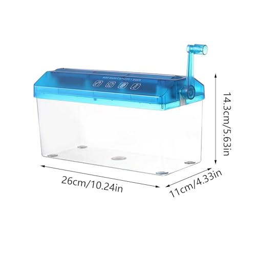 Small Paper Shredder, Hand Cranked Document Cutting Tool, Handheld ...