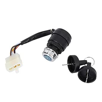Amazon.com: Motorcycle Ignition Switch, Ignition Key Switch 5 Wire 5 ...