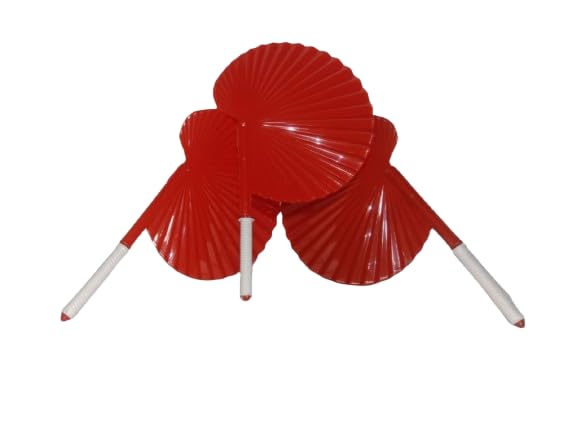 Buy Hand Fan/Bena for Summer Season Combo Plastic Stick, Hand Knitted ...