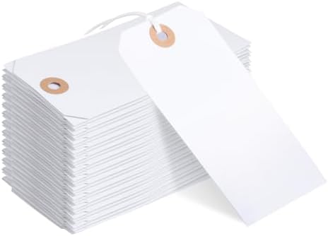 Amazon.com : Nogeqi 100 Pcs Large White Price Tags with String Attached ...
