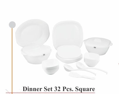 Buy Milano Dinner Set - Square32 PCS Online at Low Prices in India ...