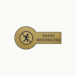 Signage infra Premium Designer Entry Restricted Icon Sign Brushed Steel ...