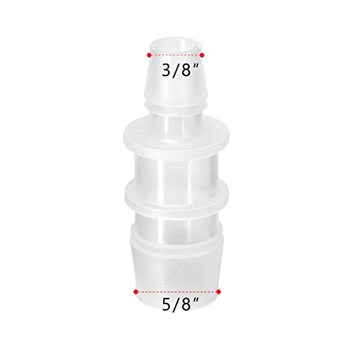 Snapklik.com : Quickun Plastic Hose Barb Reducer Fitting 3/8 To 5/8 ...