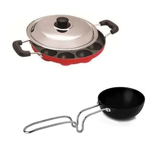 Buy Appam Patra Two Side Handle with Steel lid & Frying pan(AA-Patra ...