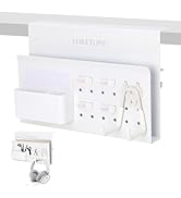 Amazon.com: LUKETURE Desk Side Storage, 2 Tier Steel Hanging Organizer ...