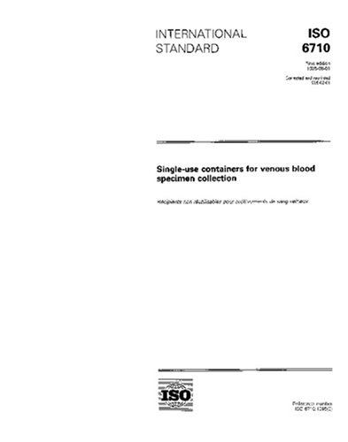 ISO 6710:1995, Single-use containers for venous blood specimen ...