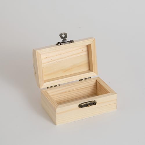Amazon.com: 12 Pack Small Square Wooden Box Unfinished Wood Treasure ...