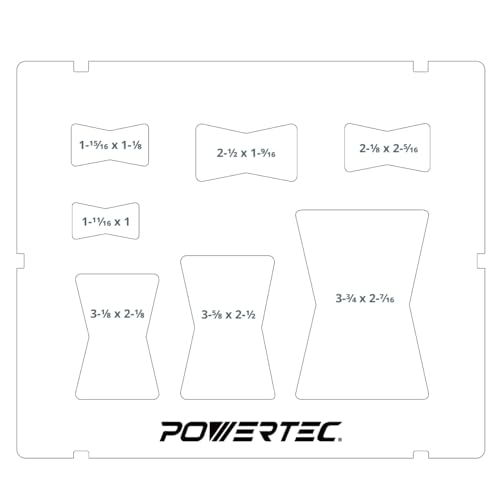 POWERTEC 71356 Clear Acrylic Butterfly Bowtie Router Template for ...