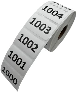 Amazon.com : Consecutive Numbers [5001-6000] - 3" x 1.5" Number ...