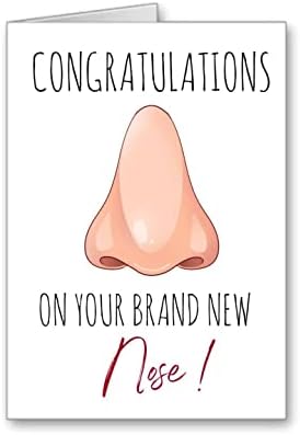 Funny nose Job card Congratulations on the new nose : Amazon.co.uk ...