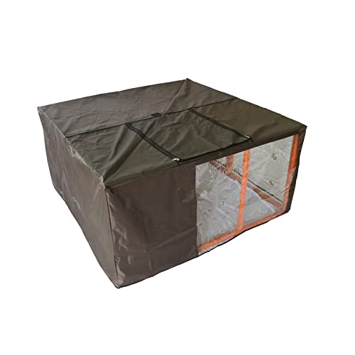 BUNNY BUSINESS Fully Folding Sheltered Rabbit Run Hutch, 48-inch (4ft ...