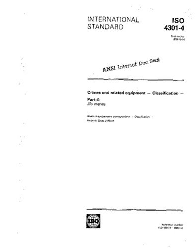 ISO 4301-4:1989, Cranes and related equipment - Classification - Part 4 ...