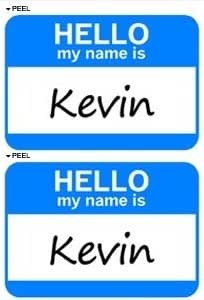 Amazon.com - Hello My Name Is Kevin - Sheet of 2 - Window Bumper Laptop ...