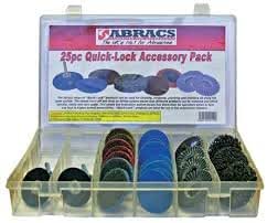 Abracs Quick Lock Accessory Pack - 25pc Pack Includes: 2 x Backing Pad ...