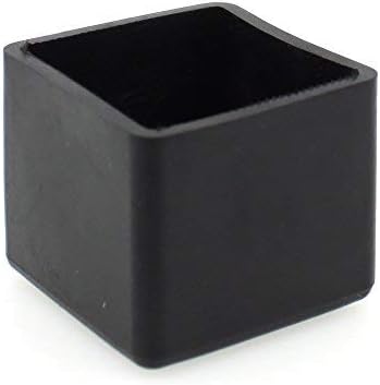 25mm (1") Square Rubber Feet Stoppers for Furniture Table Chair Legs by ...