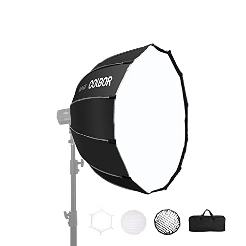 Parabolic Softbox, COLBOR BP45 45cm/17.7inch Quick Set up Quick Release ...
